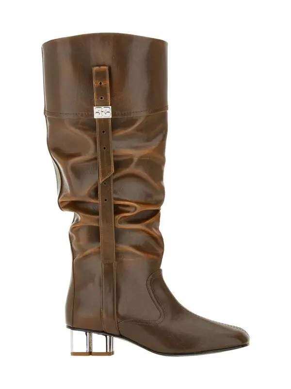 GANNI Slouchy Boot Butterfly - Black