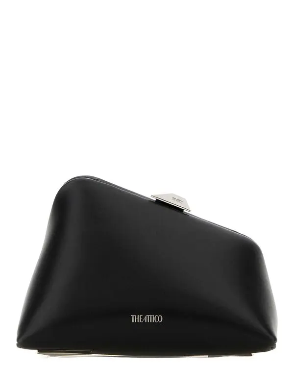 Attico Calf Leather Clutch - Black