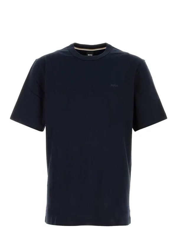 BOSS Navy Cotton T-shirt - Blue