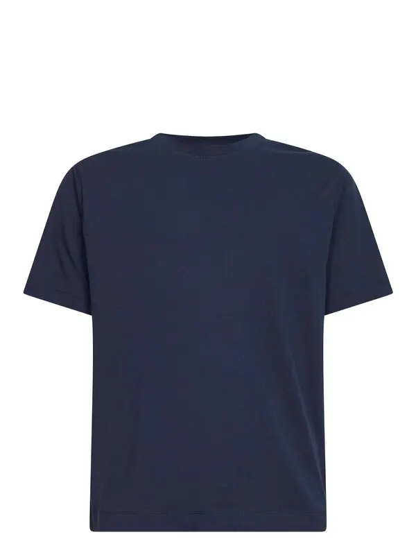Dries Van Noten Navy Blue Jersey Regular-fit Crewneck T-shirt - Multicolor