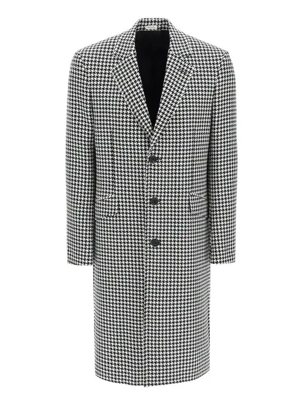 Alexander McQueen Pied-de-poule Wool Coat - Black