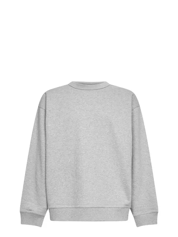 Dries Van Noten Melange Grey Cotton Oversized Sweatshirt - Multicolor