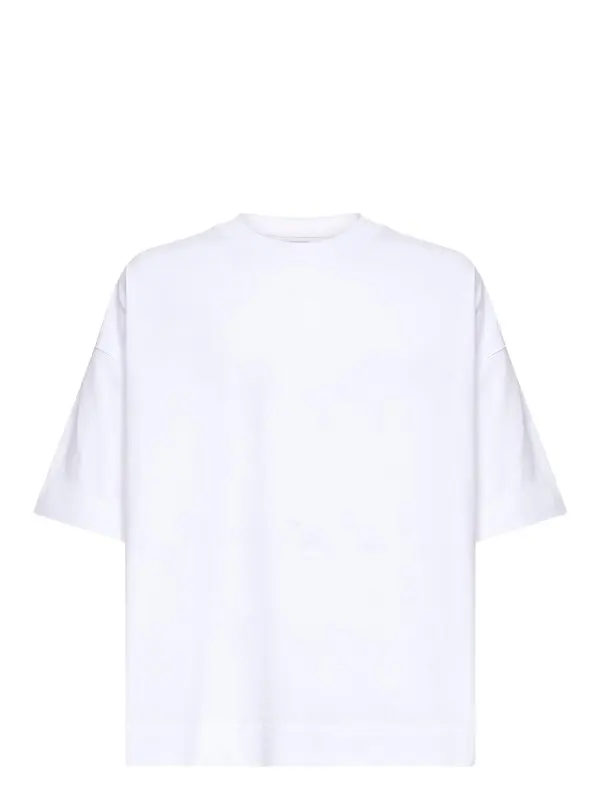 Dries Van Noten White Jersey Oversized Crewneck T-shirt - Multicolor