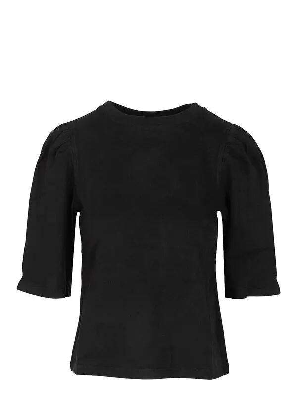 Isabel Marant Étoile Maeliss Organic Cotton T-shirt With Voluminous Sleeves - Cream