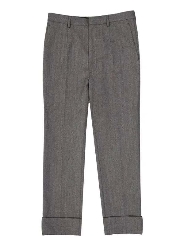Prada Wool Tailored Pants - Gray
