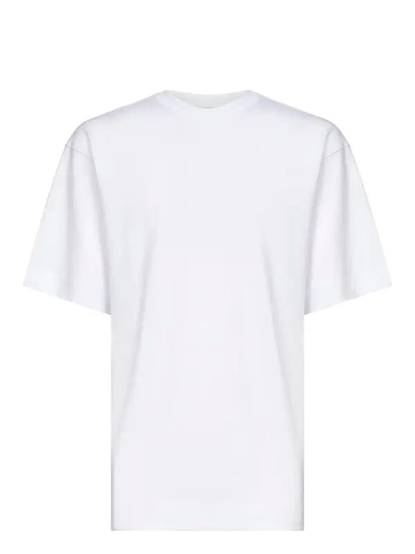 Dries Van Noten White Cotton Jersey Oversized T-shirt - Multicolor