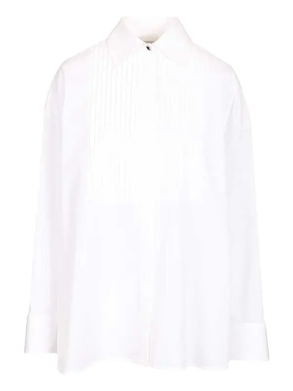 GOLDEN GOOSE Oversized Shirt With Pleated Detail - White
