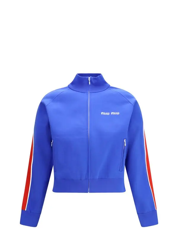 Miu Miu Zip-up Sporty Jacket - Blue