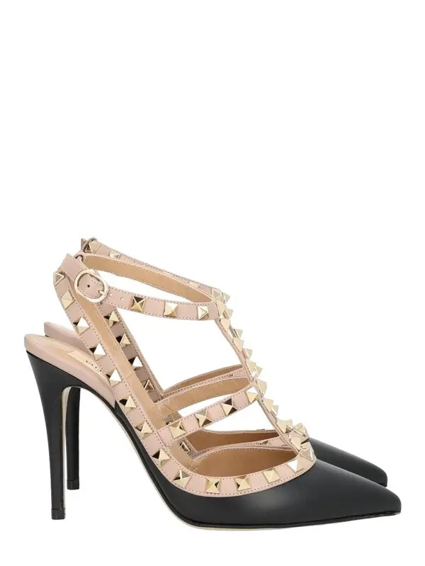 Valentino Garavani Rockstud Patent Leather Pumps - Black