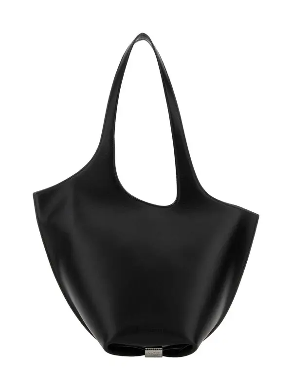 Attico La Scoop Medium Shoulder Bag - Black