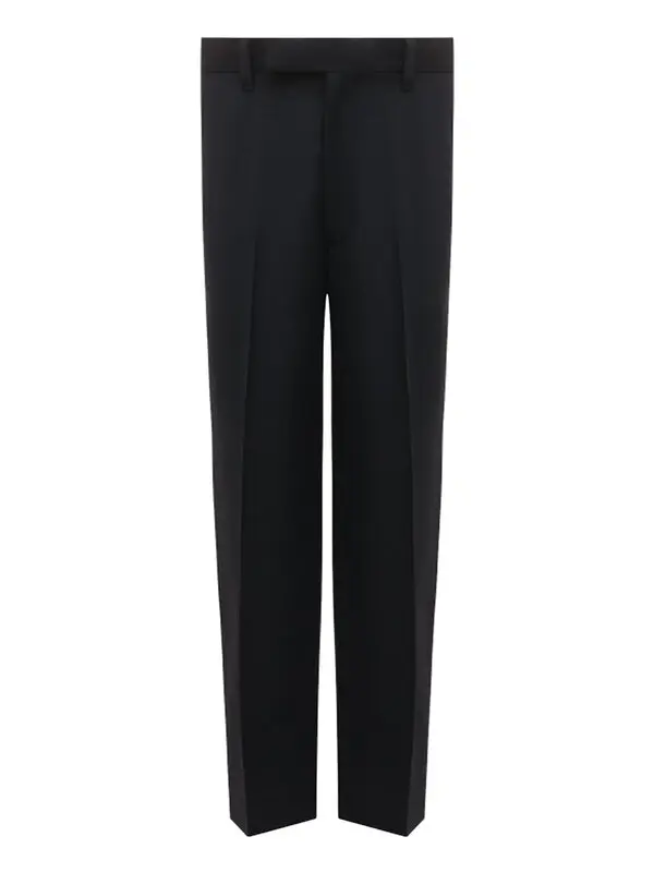 Prada Wool & Mohair Blend Classic Trousers - Blue