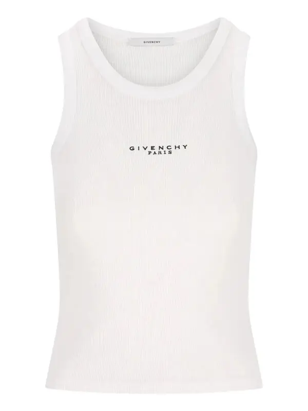 Givenchy Ribbed Tank Top With Logo - Multicolor