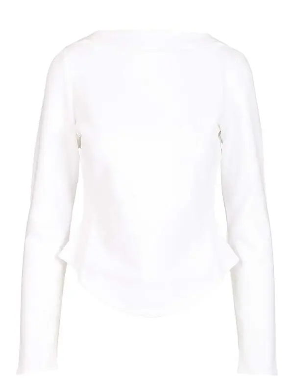 Alaïa Long-sleeved Cotton Jersey T-shirt - White