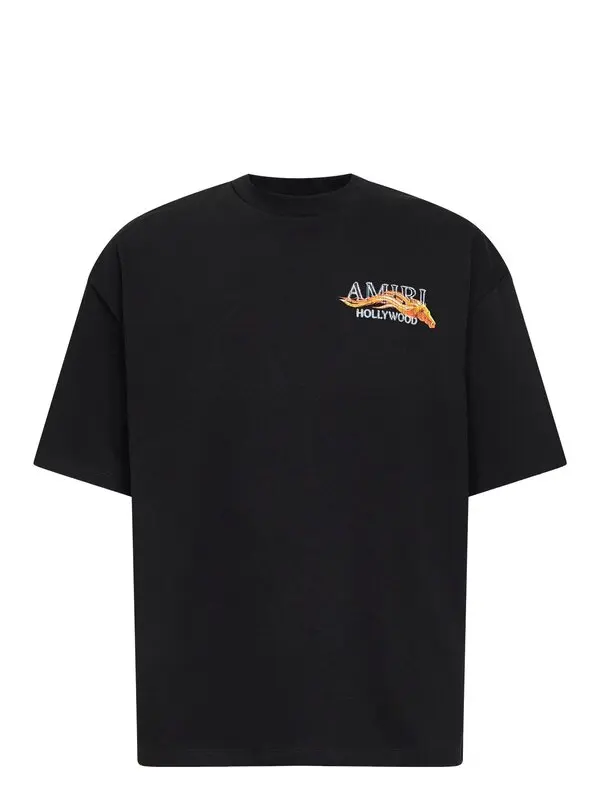 Amiri Black Jersey Hollywood Horse T-shirt - Multicolor