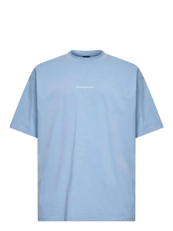 Balenciaga Light Blue Back Medium Fit T-shirt - Multicolor