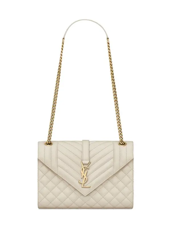 Saint Laurent Envelope Medium Bag - Cream
