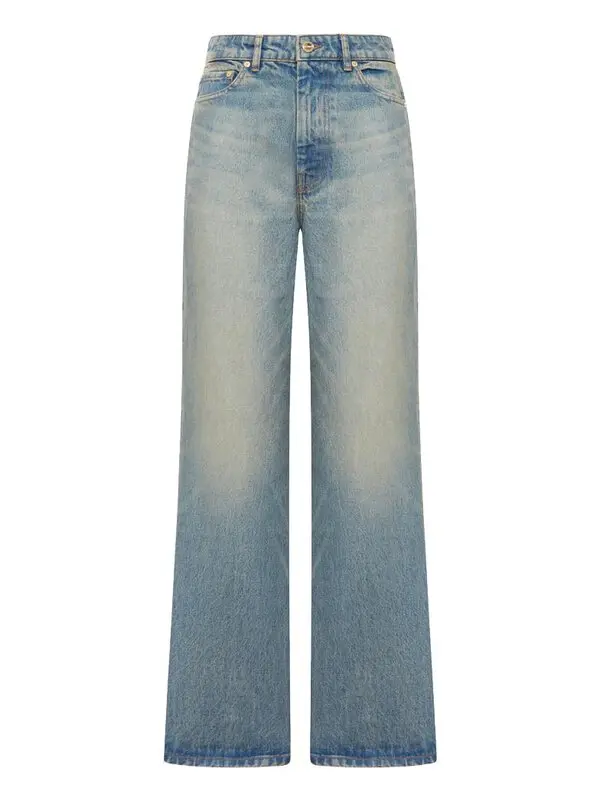 GANNI Iziey Jeans In Rigid Denim - Multicolor