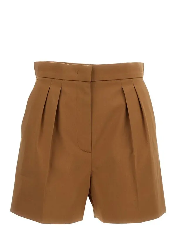 Max Mara High-waisted Pleated Shorts - Multicolor