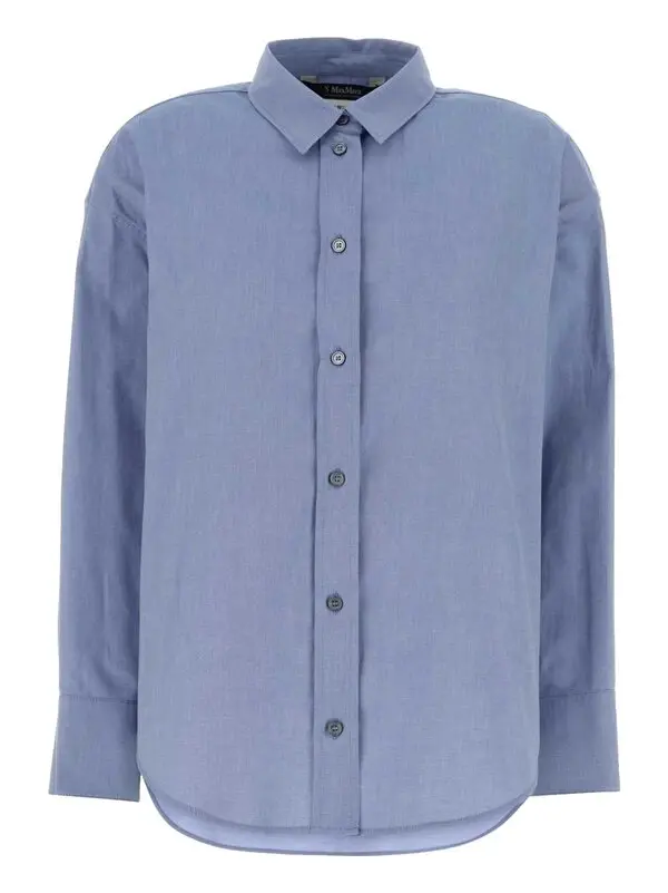 Max Mara Powder Oxford Adele Shirt - Blue