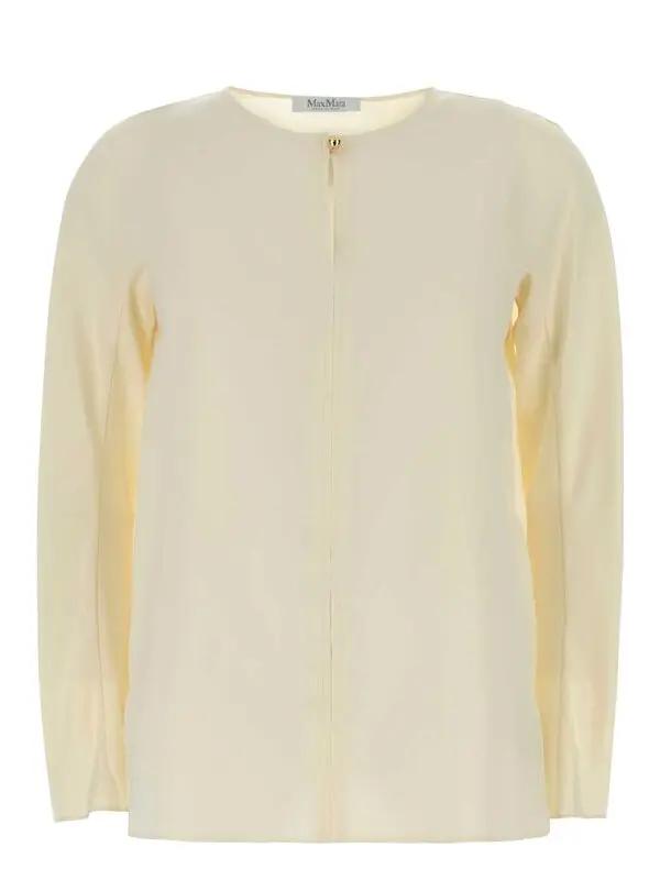 Max Mara Stretch Silk Blouse - White