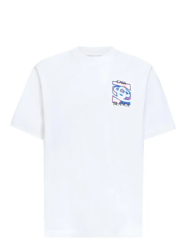 Casablanca White Heat Map Logo T-shirt - Multicolor