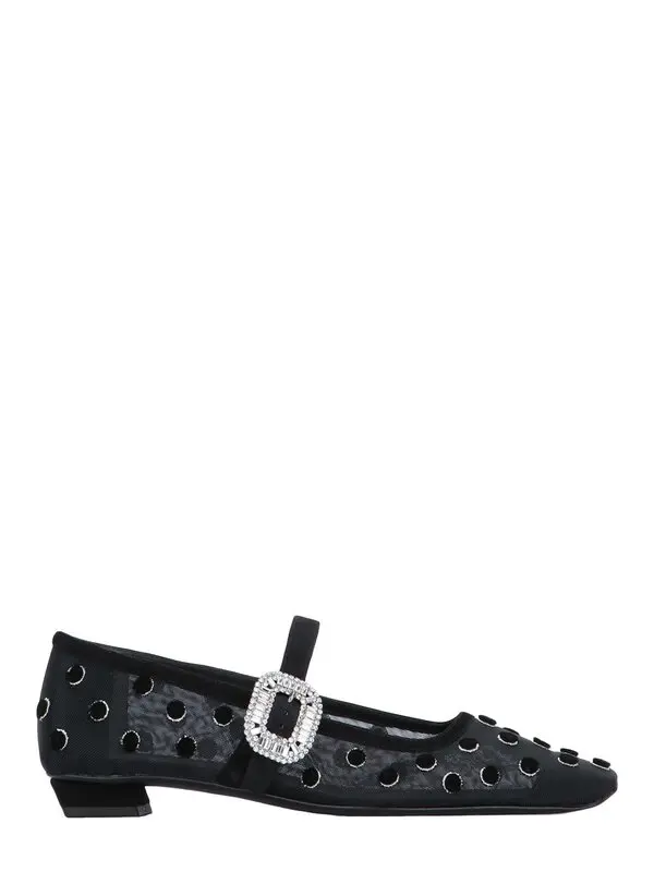 ROGER VIVIER Belle Vivier Embellished Mary Jane Flats - Multicolor