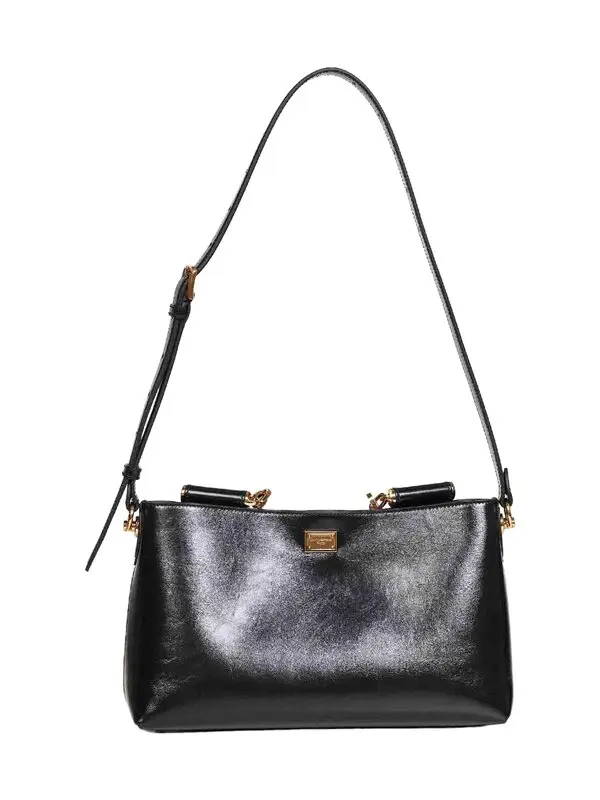 Dolce & Gabbana Black Shiny Calf Leather Handbag - Multicolor