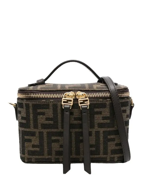 Fendi Ff Pattern Top Handle Bag - Brown