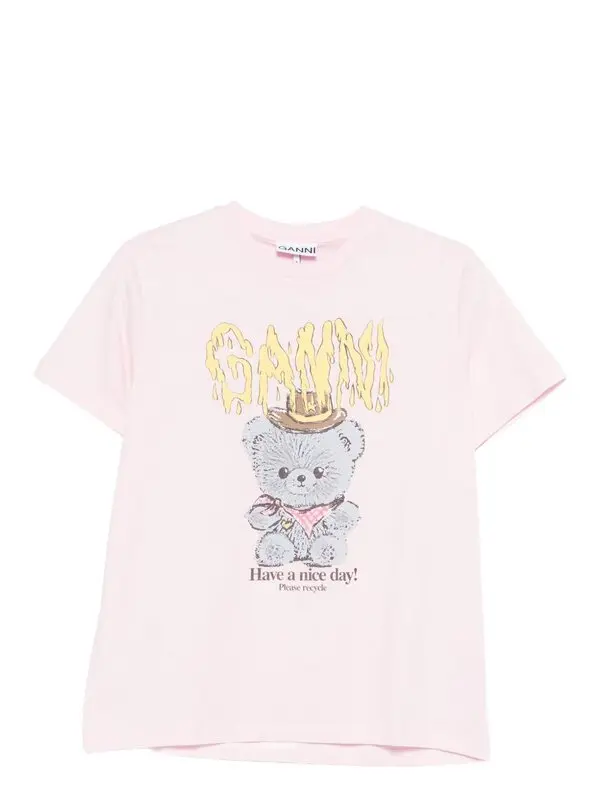 GANNI Organic Cotton Graphic T-shirt - Multicolor