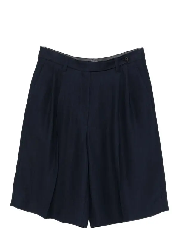 Brunello Cucinelli Linen Blend Bermuda Shorts - Multicolor