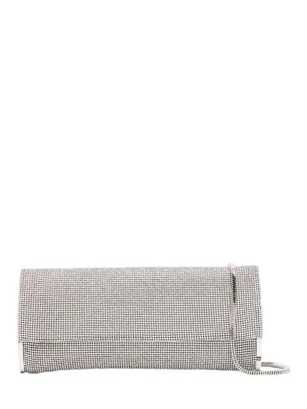 Benedetta Bruzziches Crystal Mesh Clutch Bag - Silver