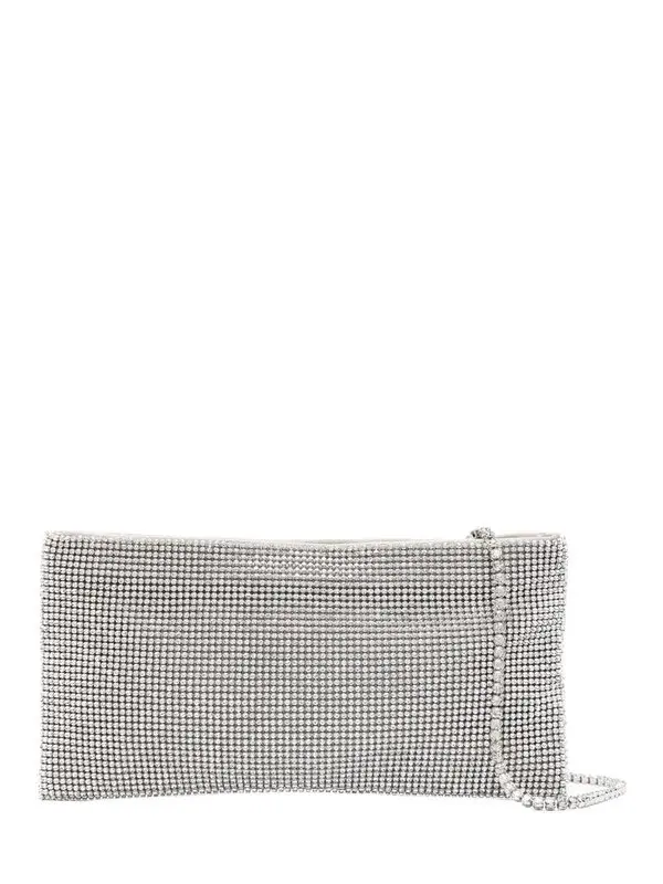 Benedetta Bruzziches Crystal Mesh Clutch Bag - Silver