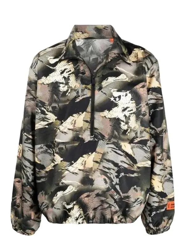 Heron Preston Camouflage Winkbreaker - Green