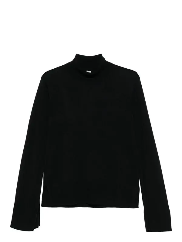 TOTEME Black High Neck Long Sleeve Jumper - Multicolor
