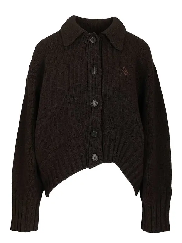 Attico Cashmere And Wool Cardigan - Brown