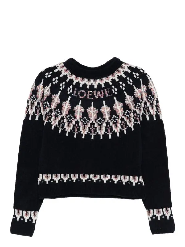 Loewe Wool Blend Crewneck Sweater - Multicolor