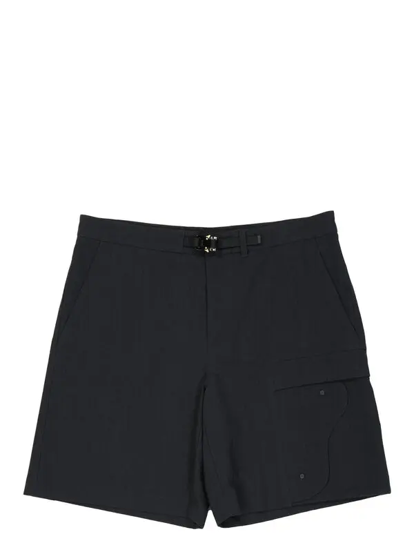 Dior Bermuda Shorts With Buckled Belt And Logo - Black