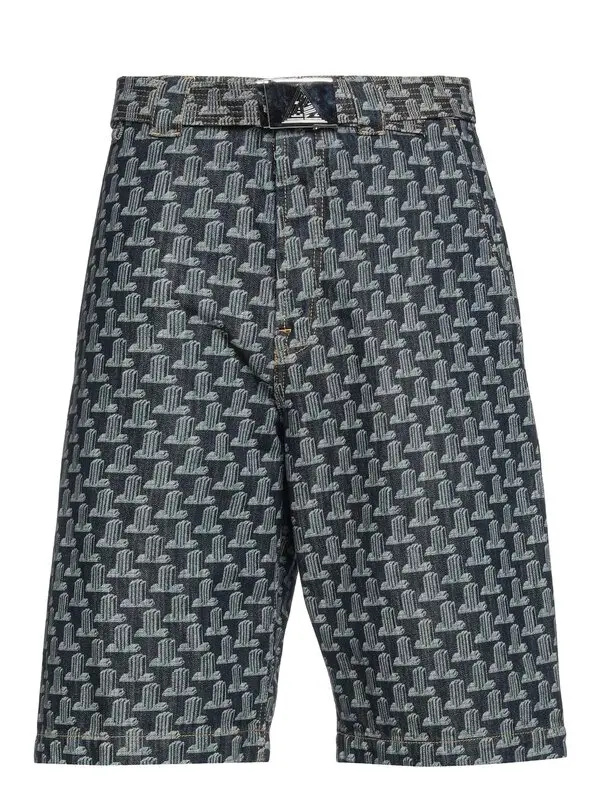 LANVIN Column Monogram Shorts - Blue
