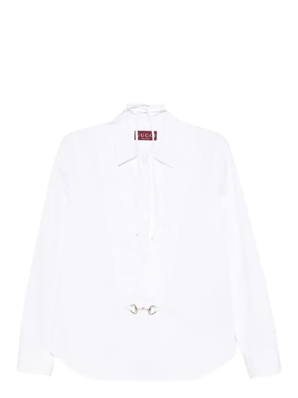 Gucci Cotton Horsebit Detail Shirt - Multicolor