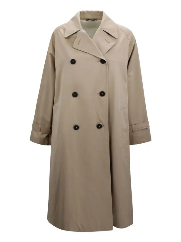 Max Mara Double-breasted Cotton Jacket - Brown