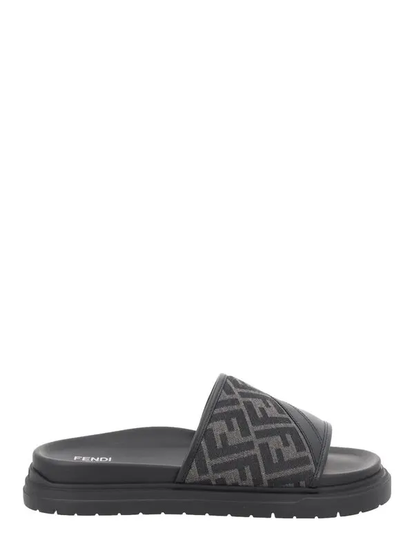 Fendi Diagonal Sandal - Black