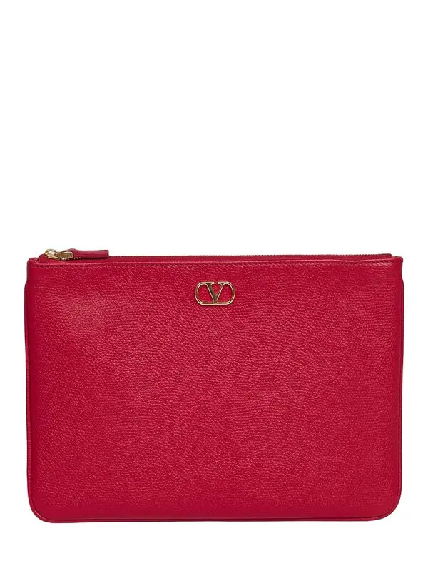 Valentino Garavani Red Vlogo Signature Clutch Bag - Multicolor