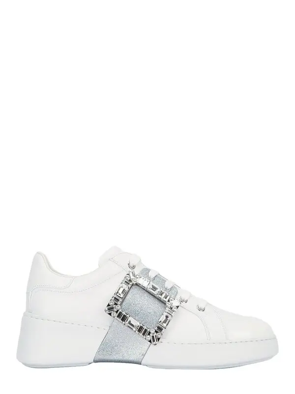 ROGER VIVIER Viv Skate Glitter Strass Buc Sneakers - Multicolor