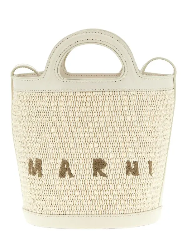 Marni Tropicalia Small Bucket Bag - White