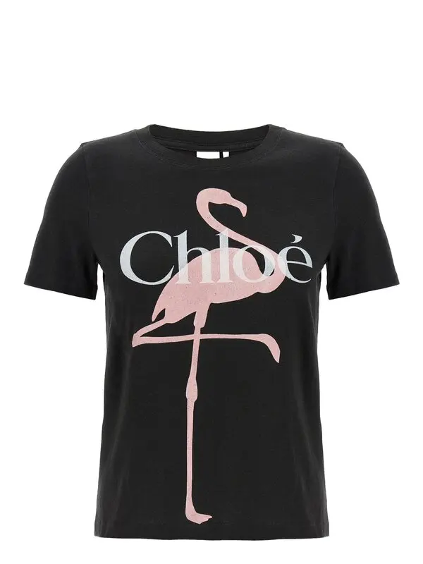 Chloé Printed T-shirt - Black