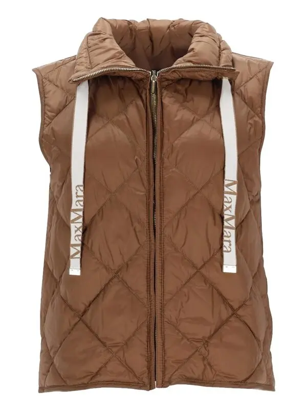 Max Mara Quilted Vest - Brown