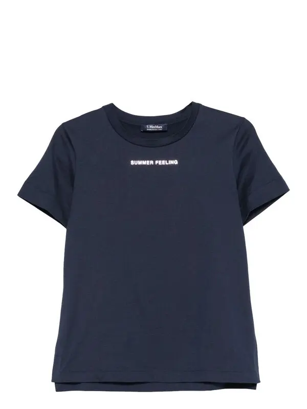 Max Mara Logo Cotton T-shirt - Multicolor