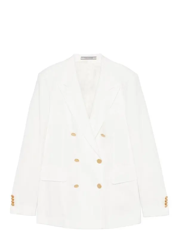 Tagliatore White Double-breasted Jacket - Multicolor