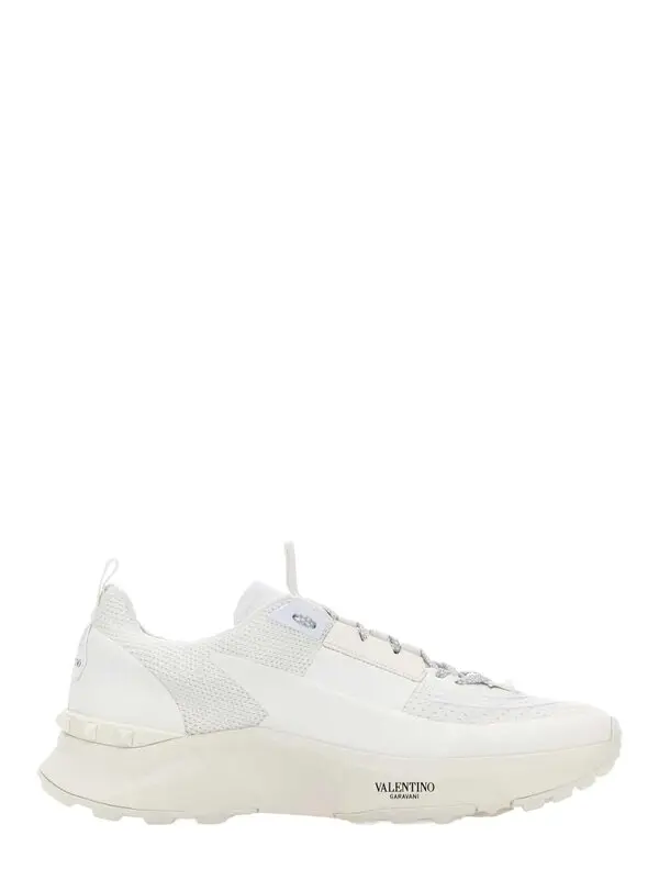 Valentino Garavani Fabric And Mesh Sneakers - White
