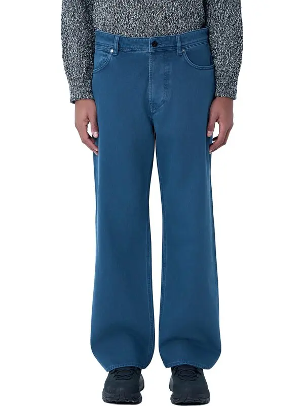 Stone Island Wide-leg Denim Trousers - Blue